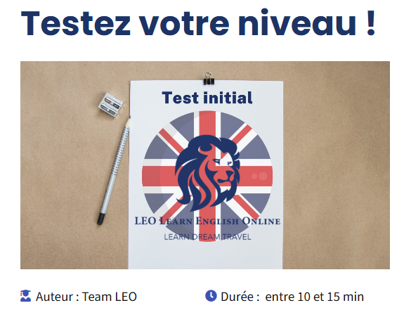 Test de niveau gratuit LEO :: www.worldacademy.fr
